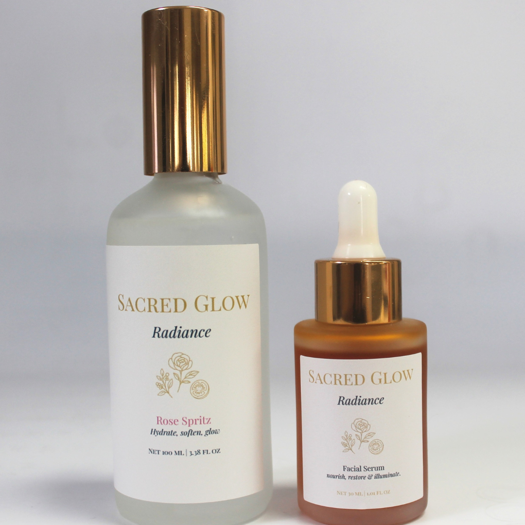 Sacred Glow Rose Spritz and Serum Pack $158